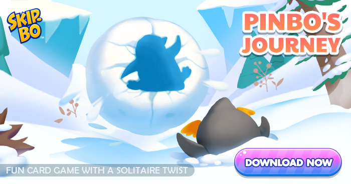 Check out this picture! Pinbo, the Skip-Bo penguin, is all kinds of fun!